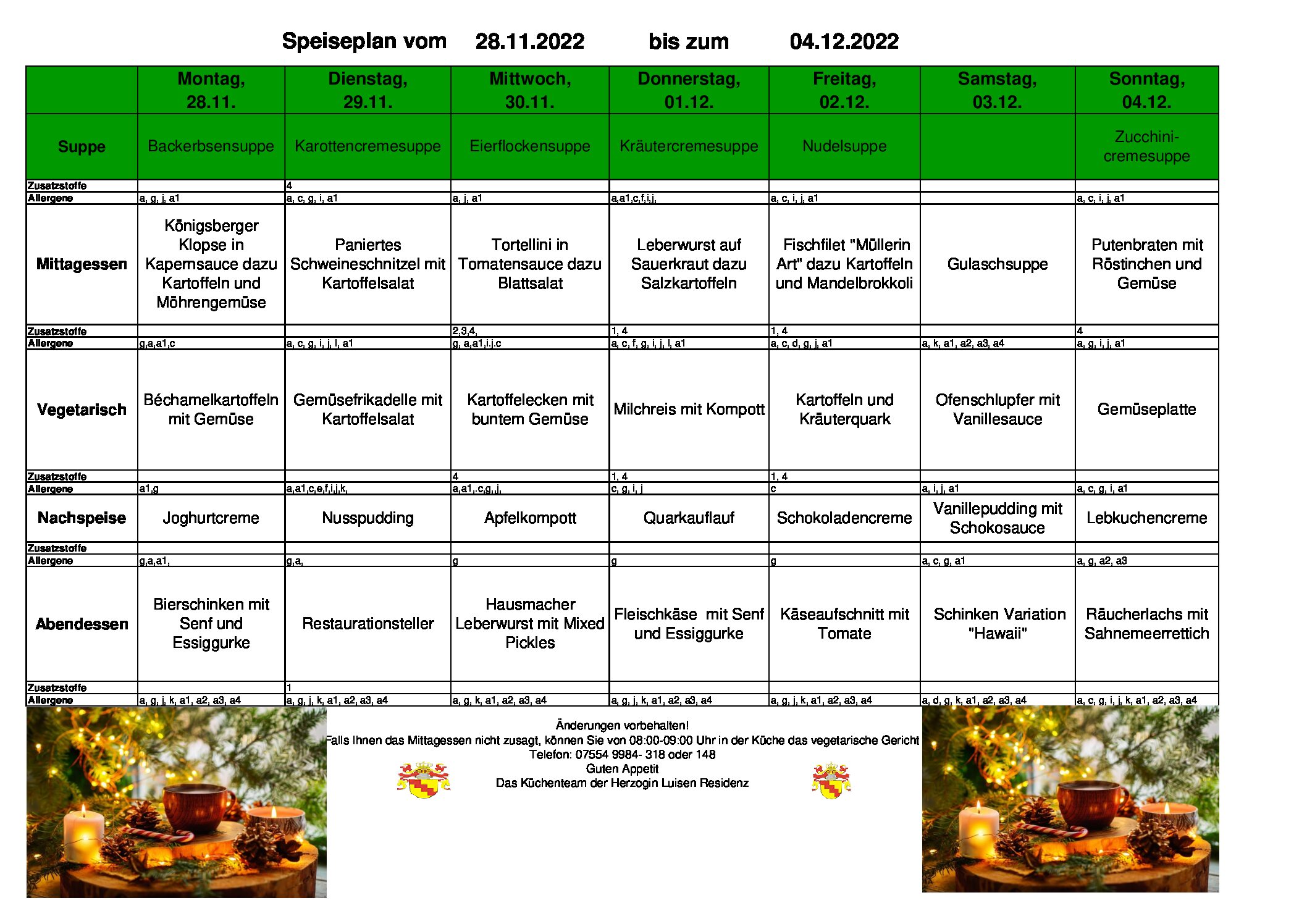 Speiseplan Mensa Rostock